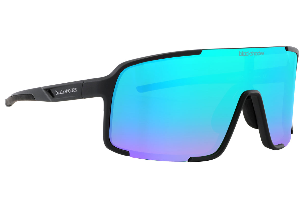 Kool Rays Teal Polarized Sport Shield Sunglasses | Black Shades – Black ...